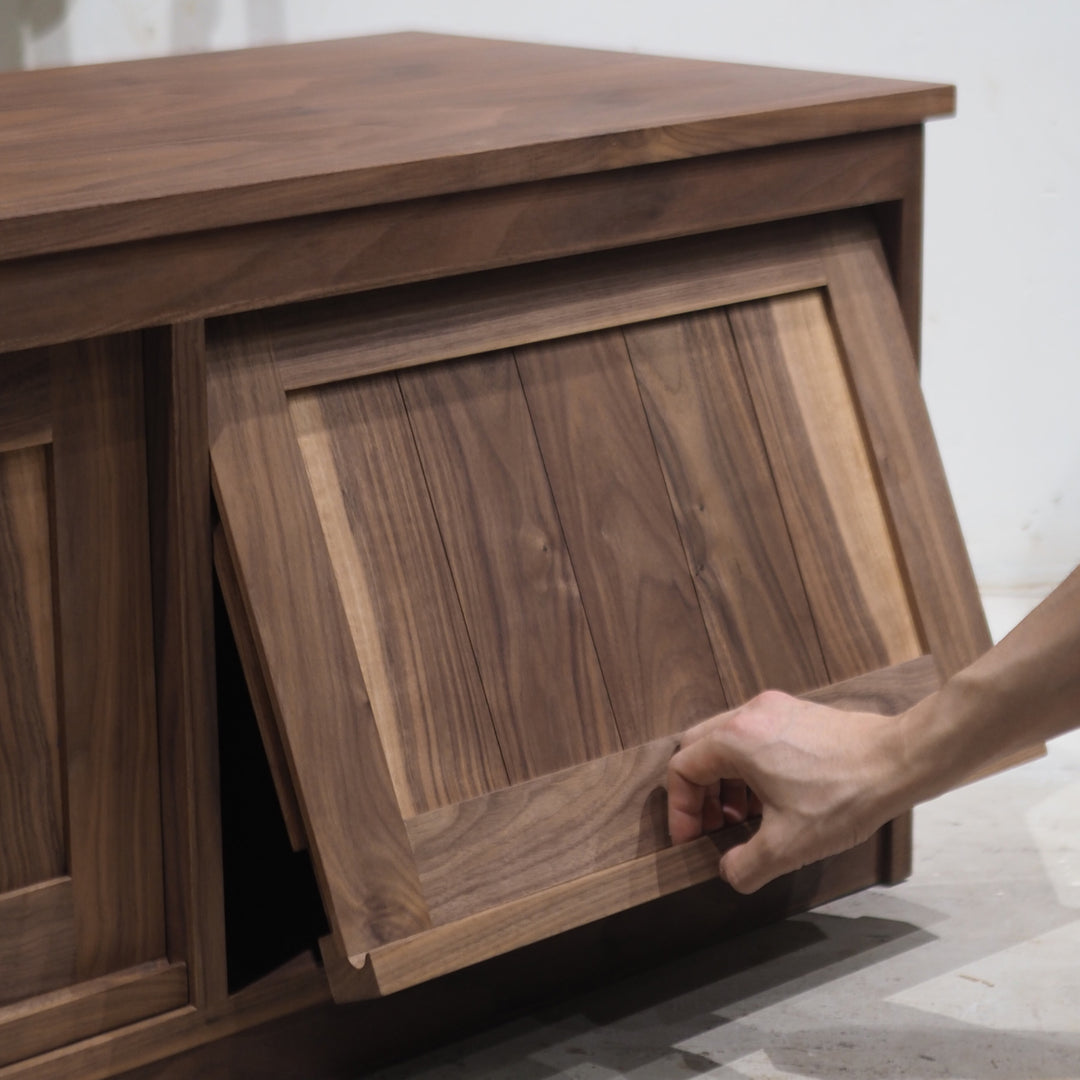 Burumu Black Walnut Storage Cabinet / Bench 黑胡桃儲物櫃 / 邊櫃 – Burumu Carpentry